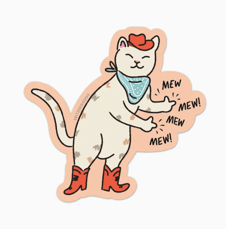 Cowboy Kitty Sticker – Typo Market