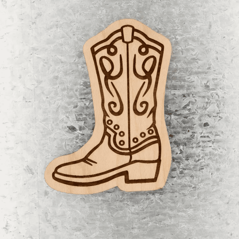 Cowboy Boot Wood Magnet – Typo Market